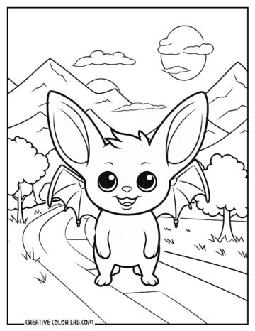 Printable Bat Coloring Pages