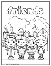 Printable Best Friend Coloring Pages | Free Friendship Printables