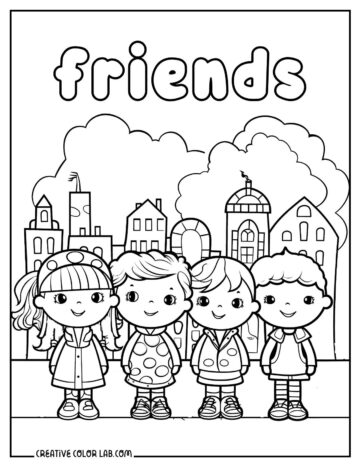 Printable Best Friend Coloring Pages | Free Friendship Printables