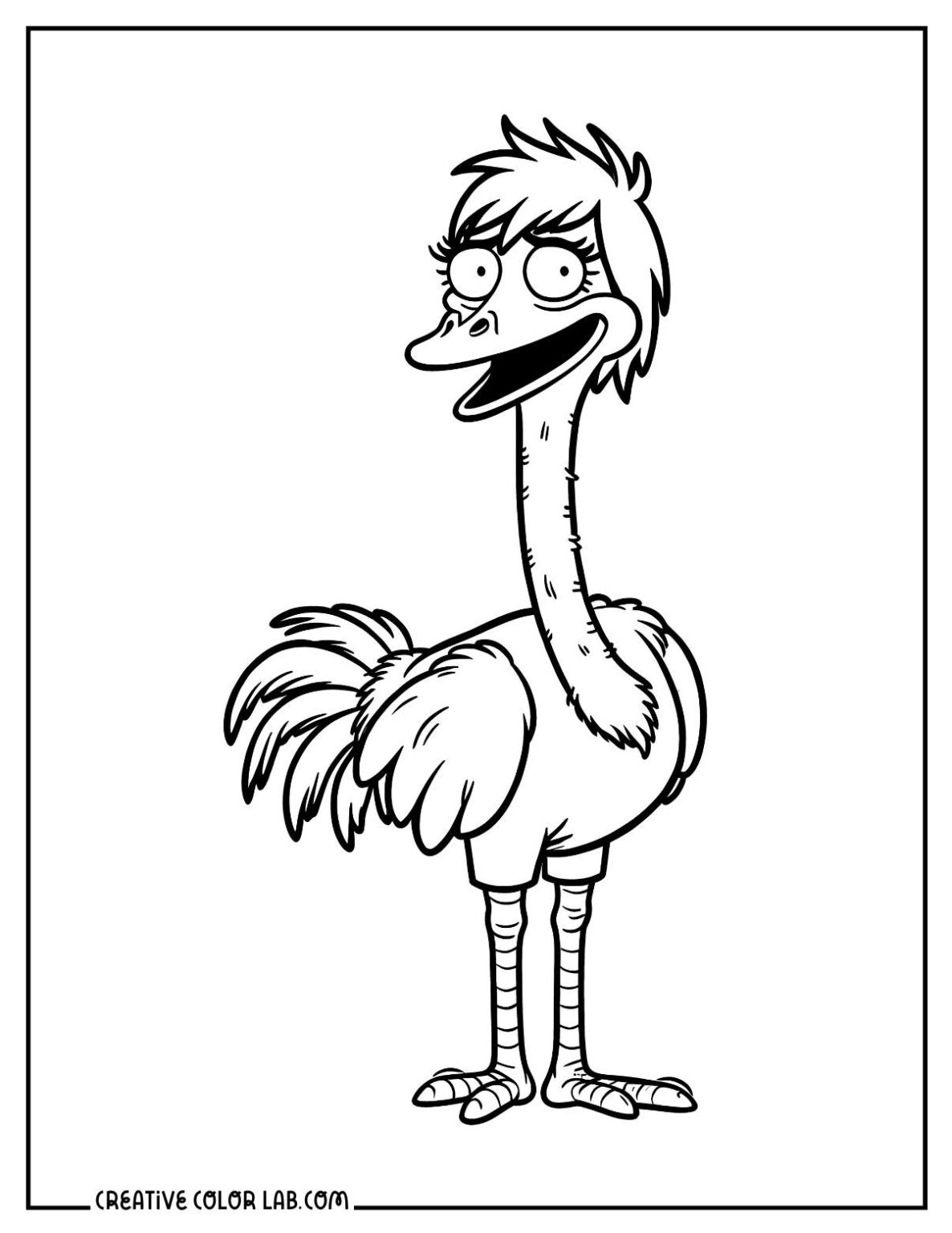 Ostrich Coloring Pages | Free PDFs to Download