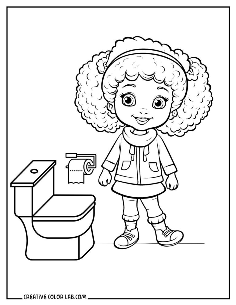 Collection of Toilet Coloring Pages PDFs to Download