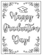 Graduation Coloring Pages PDF Printables