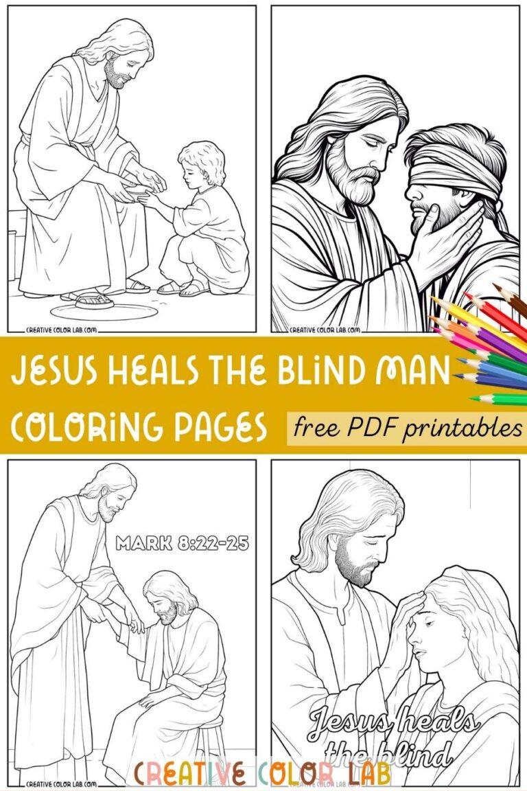 6 Jesus Heals Blind Man Coloring Pages | Free PDF Printables