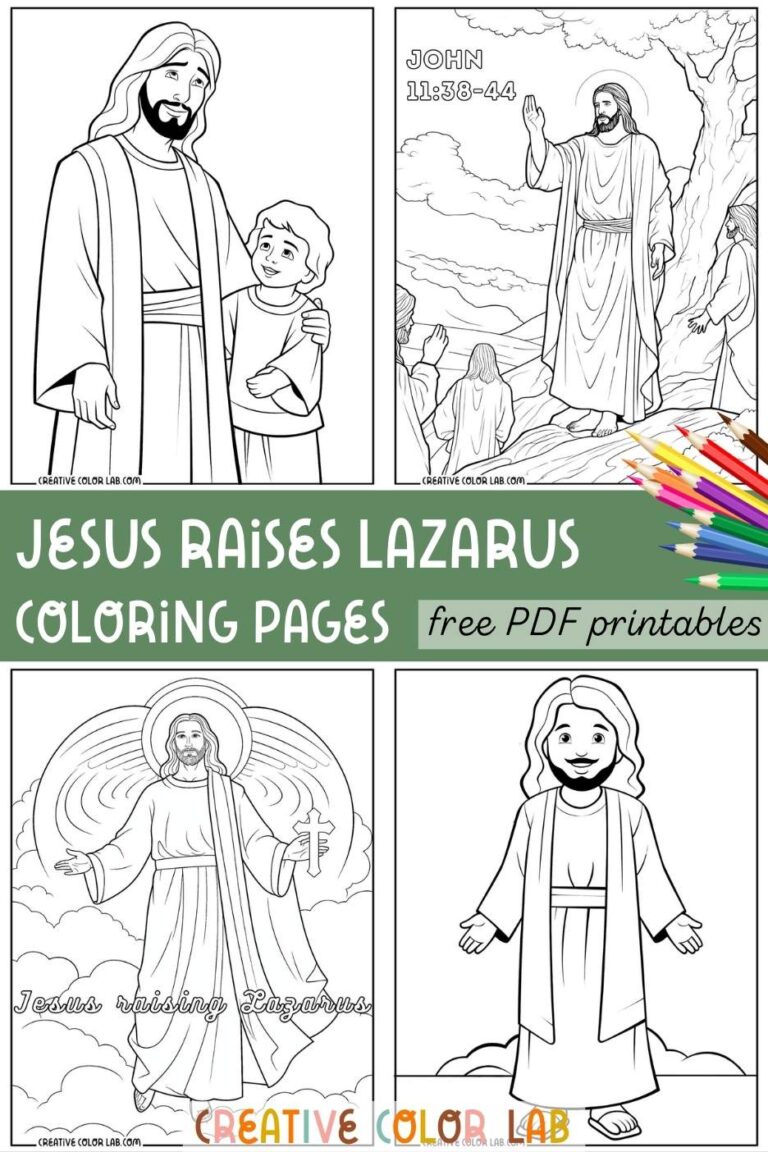 Printable Jesus Raising Lazarus Coloring Pages