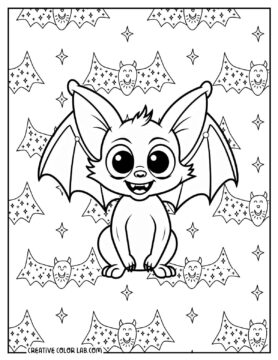 Printable Bat Coloring Pages