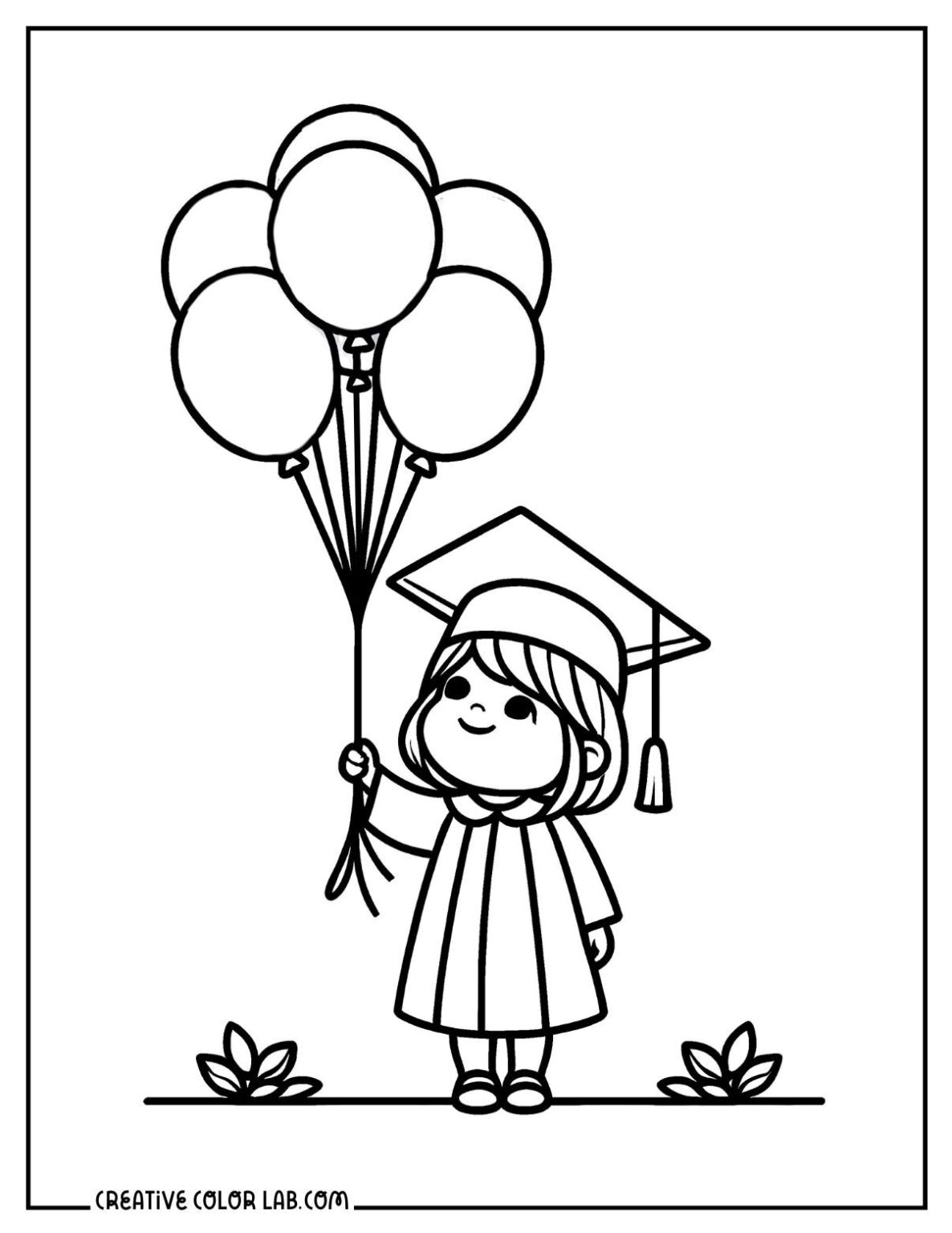 Graduation Coloring Pages PDF Printables