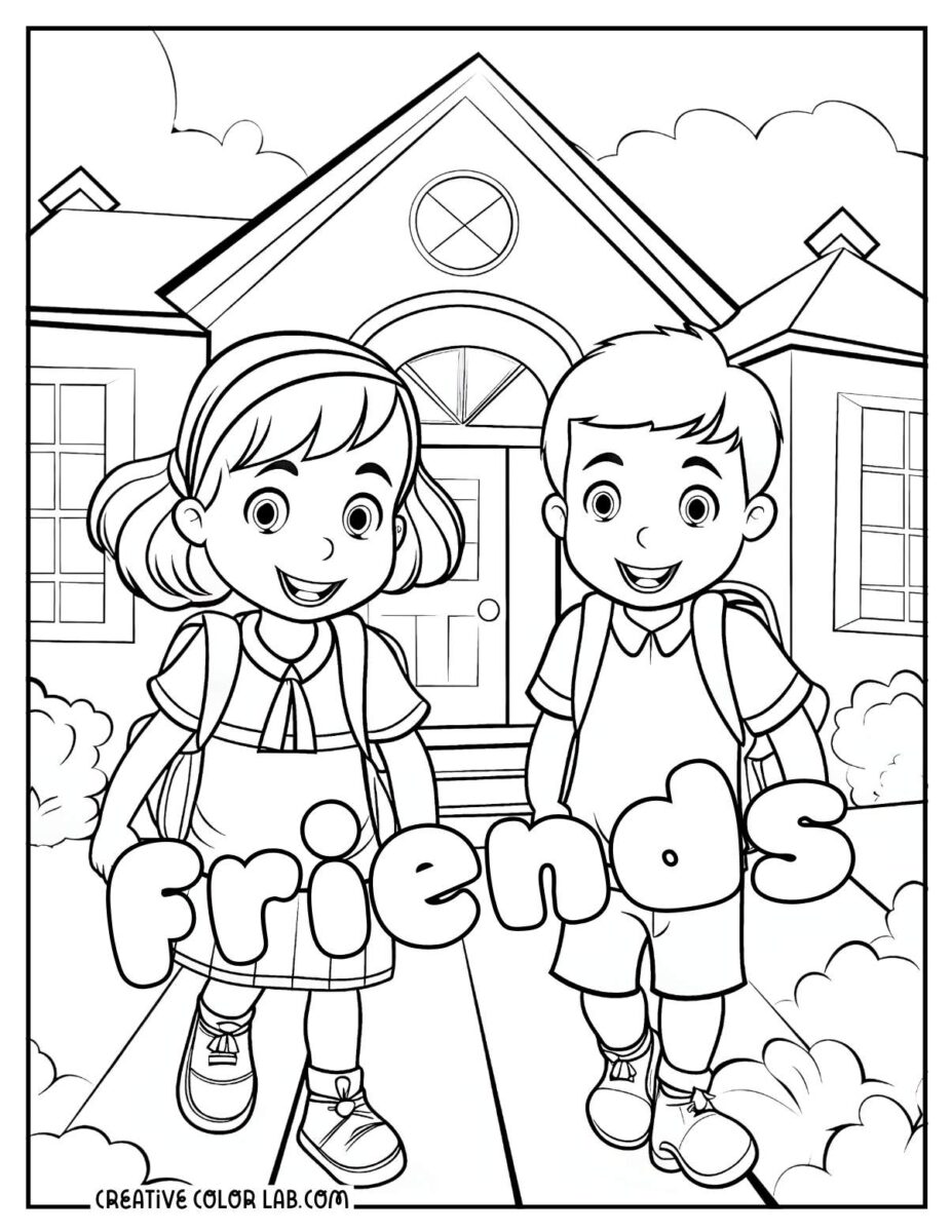Printable Best Friend Coloring Pages | Free Friendship Printables