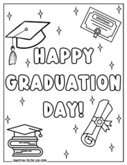 Graduation Coloring Pages PDF Printables