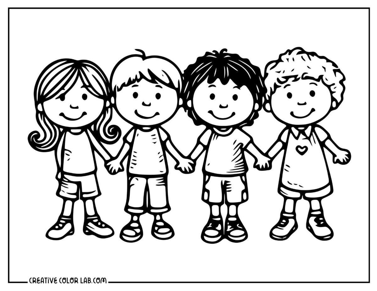 Printable Best Friend Coloring Pages | Free Friendship Printables