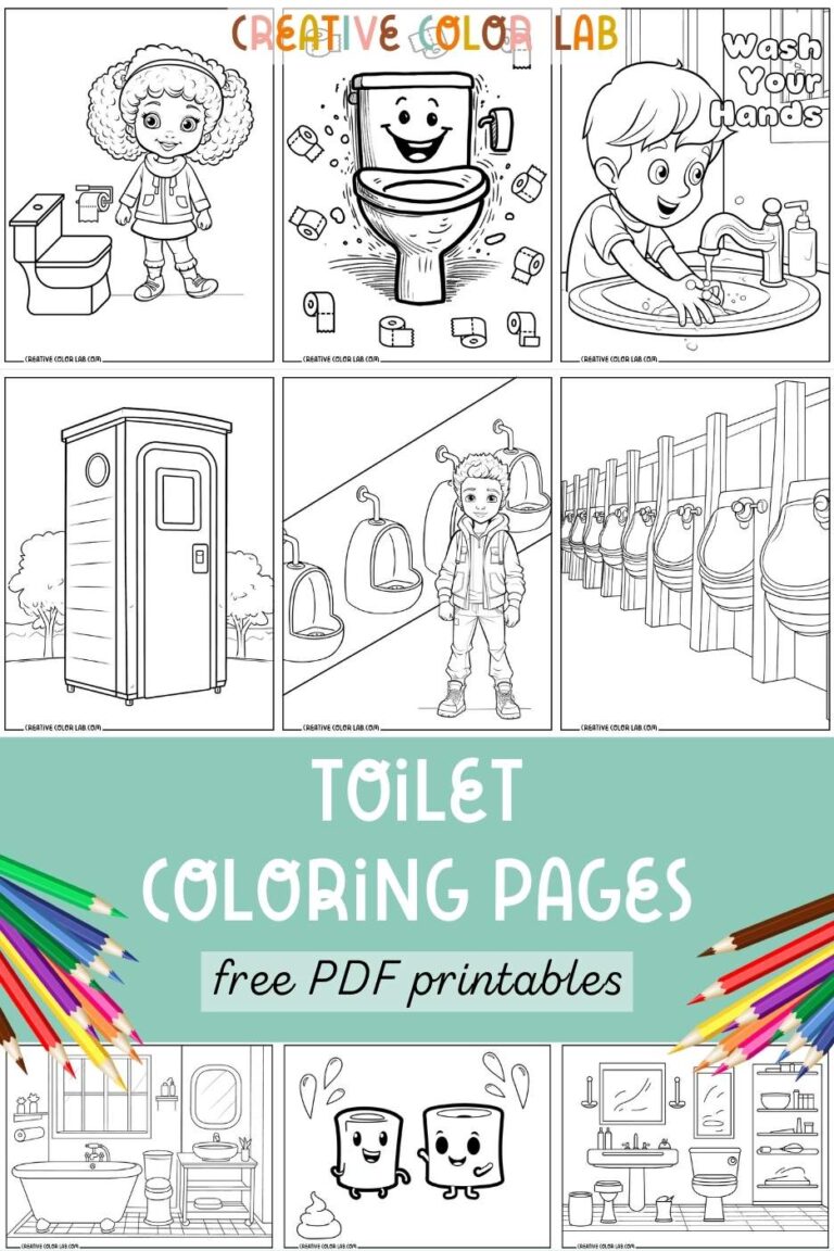 Collection of Toilet Coloring Pages PDFs to Download