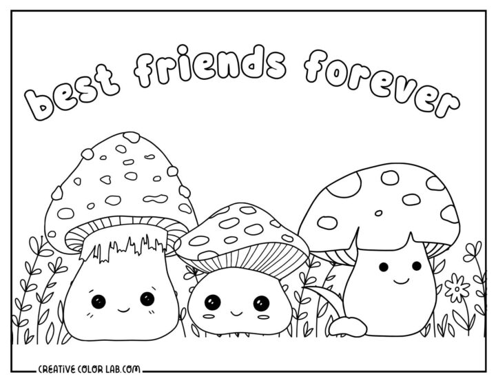 3 BFFs Coloring Pages PDF Printables