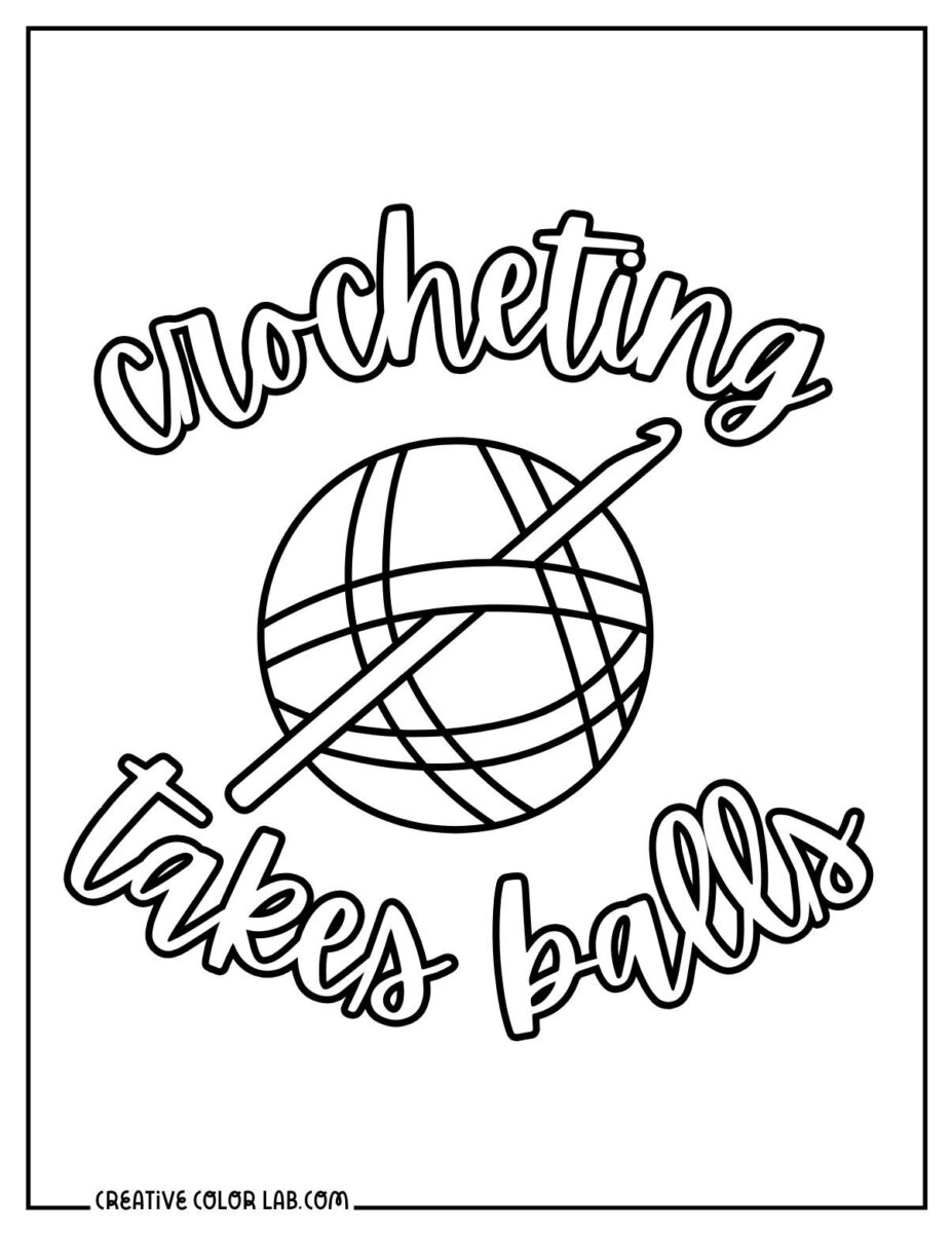 Crochet Coloring Pages PDF Printables