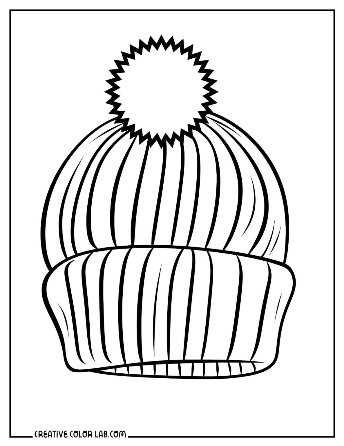 Printable Winter Hat Coloring Pages