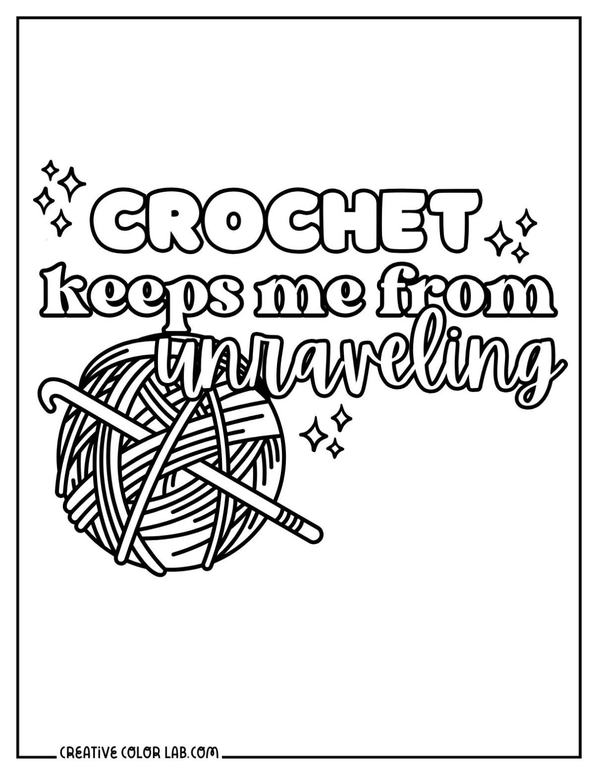 Crochet Coloring Pages PDF Printables