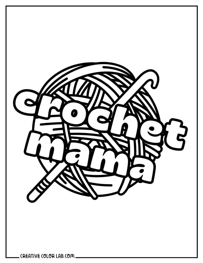 Crochet Coloring Pages PDF Printables