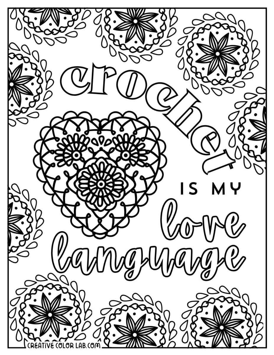 Crochet Coloring Pages PDF Printables