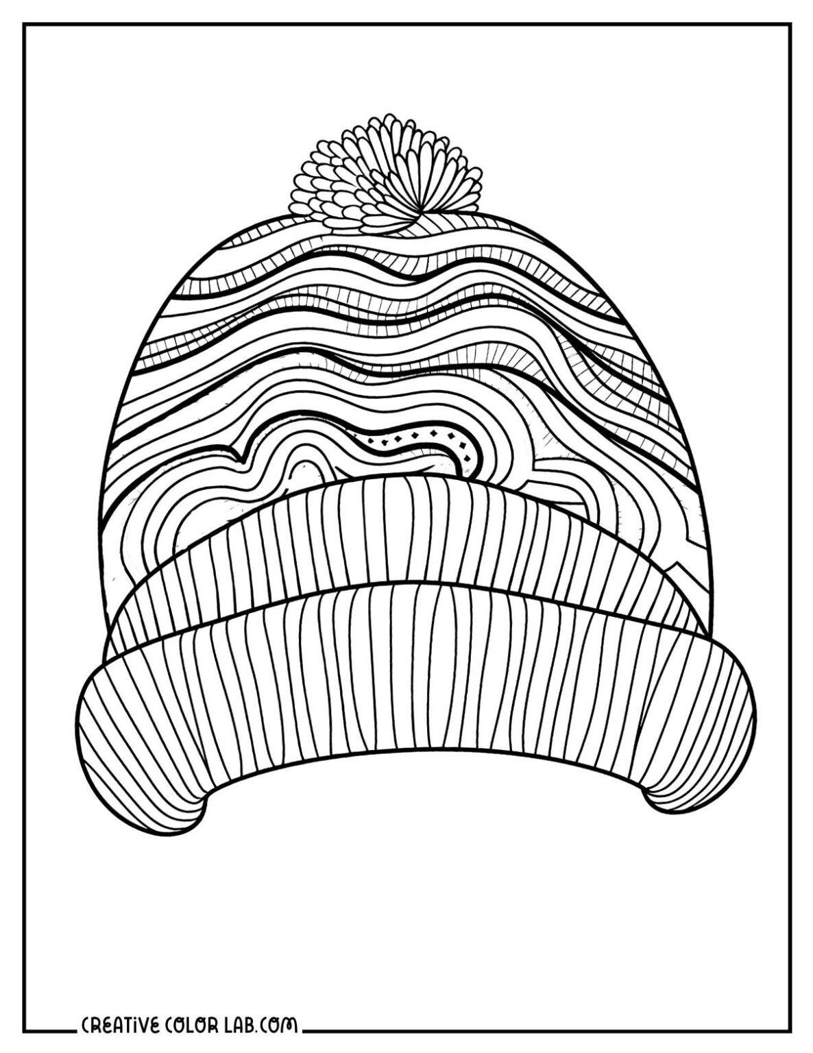 Printable Winter Hat Coloring Pages