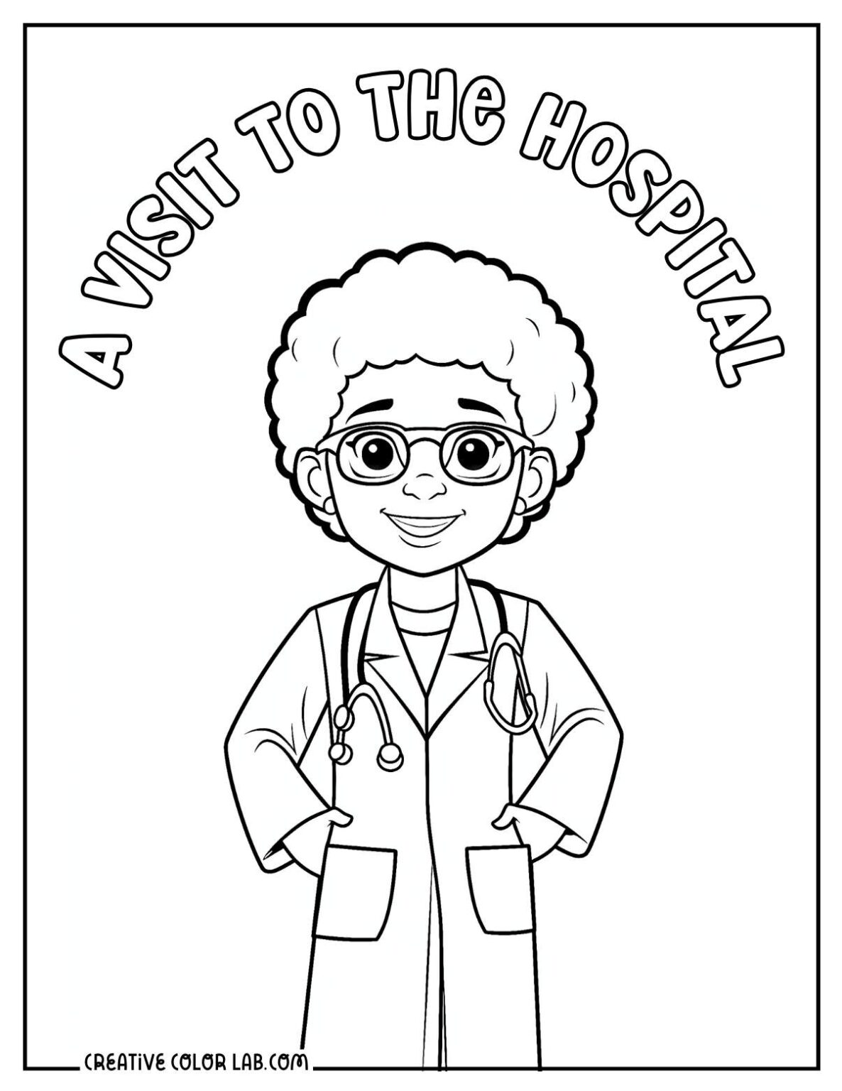 Hospital Coloring Pages in PDF Format