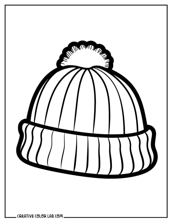 Printable Winter Hat Coloring Pages