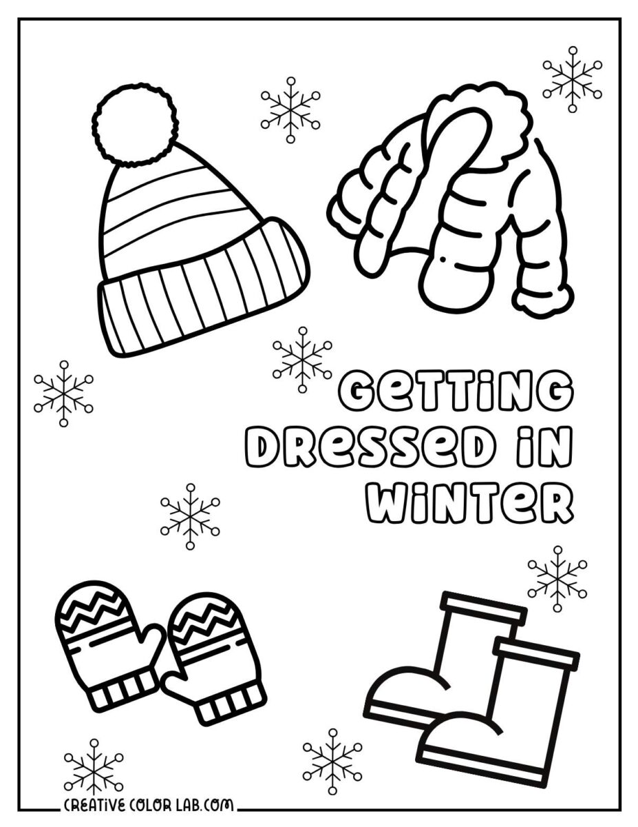 Printable Winter Hat Coloring Pages
