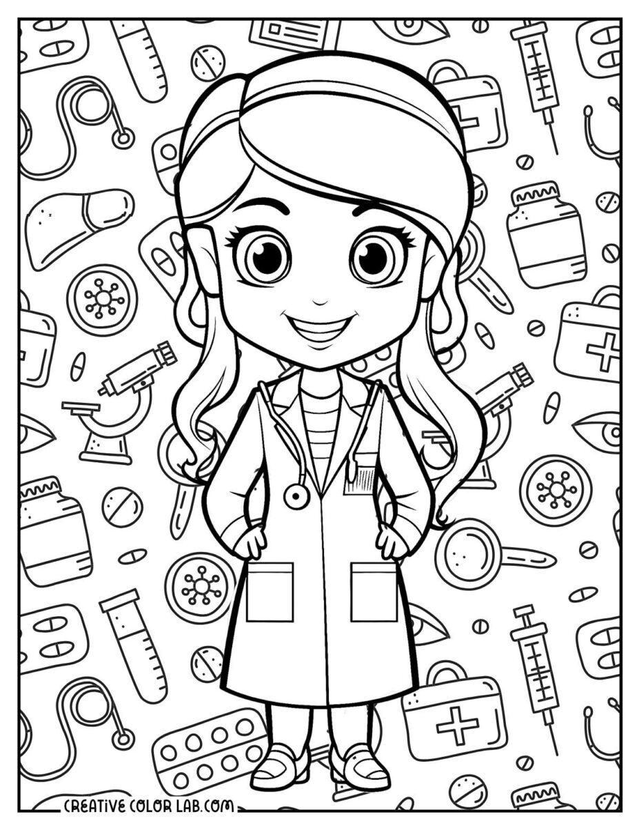 Hospital Coloring Pages in PDF Format