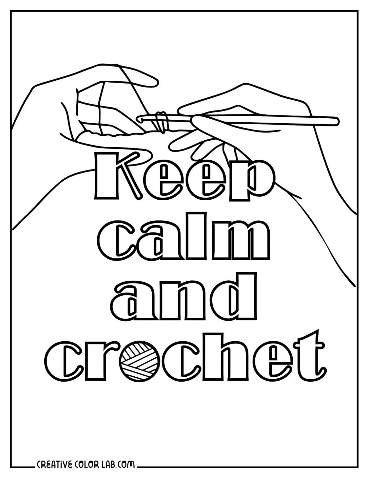 Crochet Coloring Pages PDF Printables