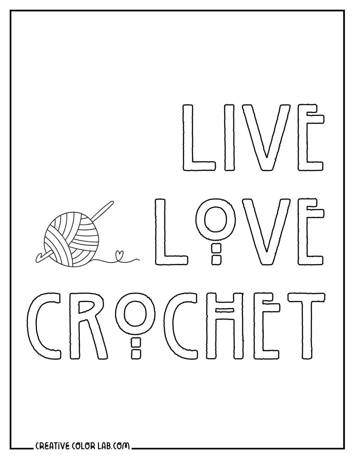 Crochet Coloring Pages PDF Printables