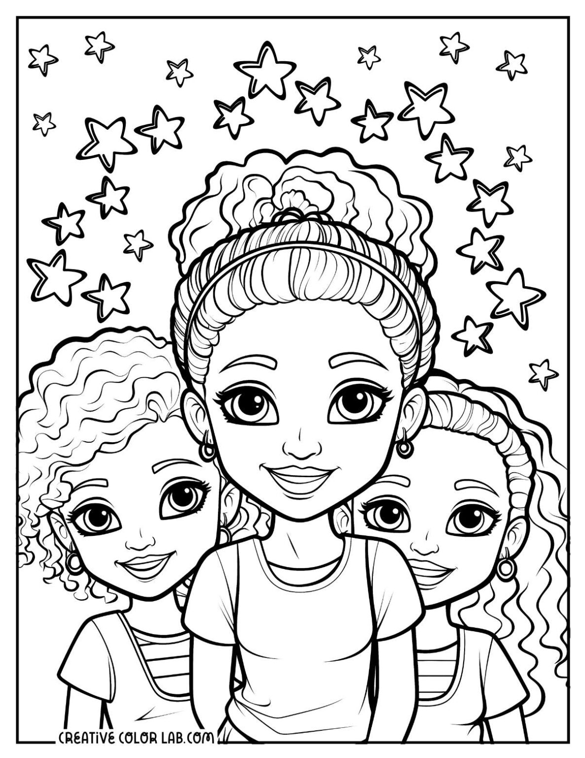 3 BFFs Coloring Pages PDF Printables
