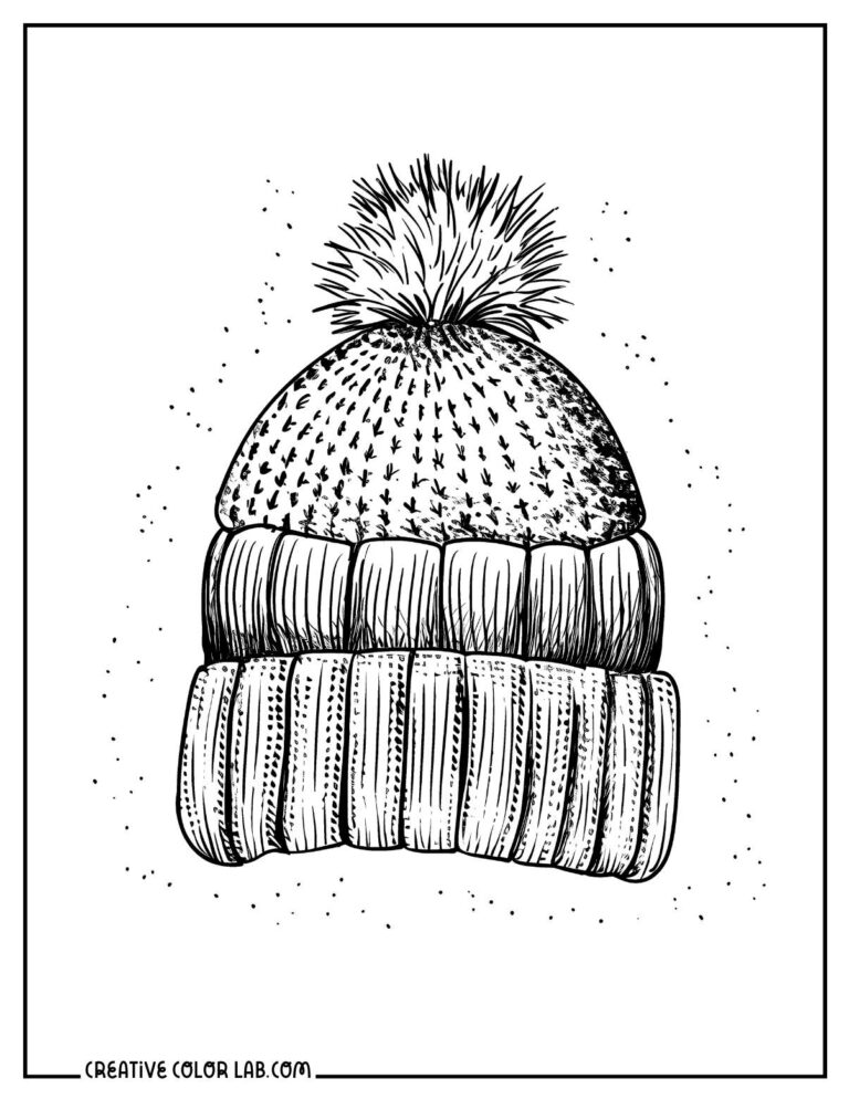 Printable Winter Hat Coloring Pages