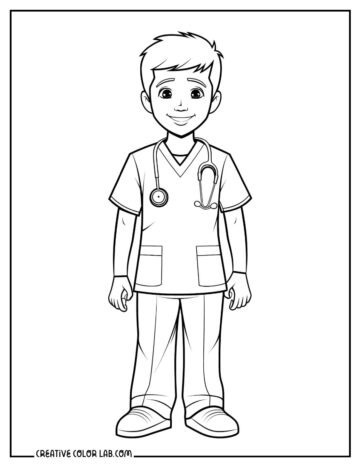Printable Nurse Coloring Pages