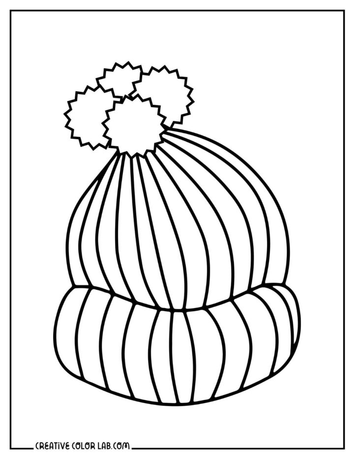 Printable Winter Hat Coloring Pages