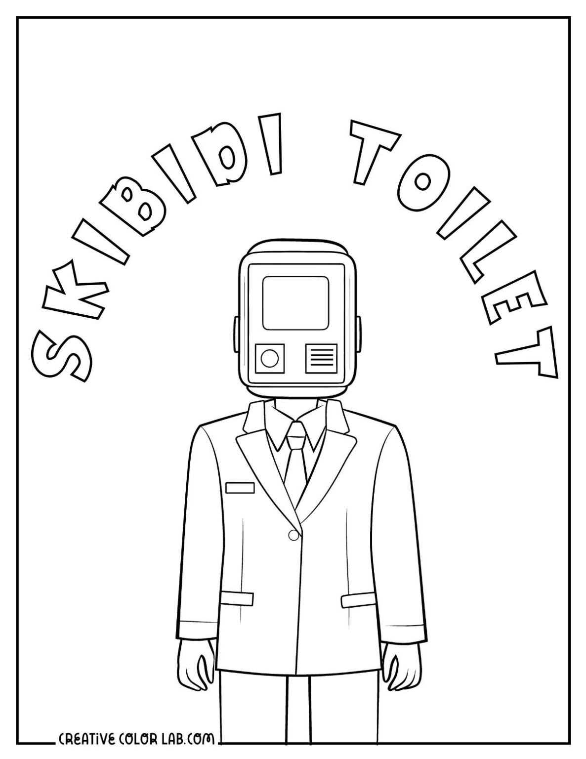 Printable Skibidi Toilet Coloring Pages for Kids