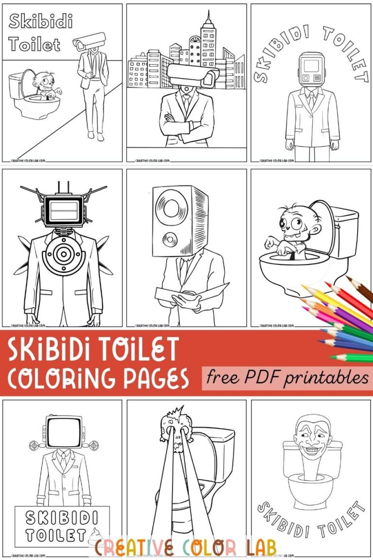 Printable Skibidi Toilet Coloring Pages for Kids
