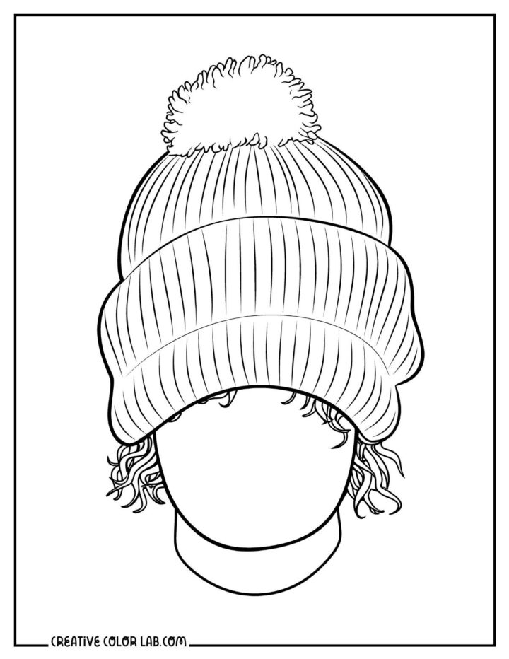 Printable Winter Hat Coloring Pages