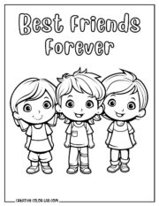 3 BFFs Coloring Pages PDF Printables