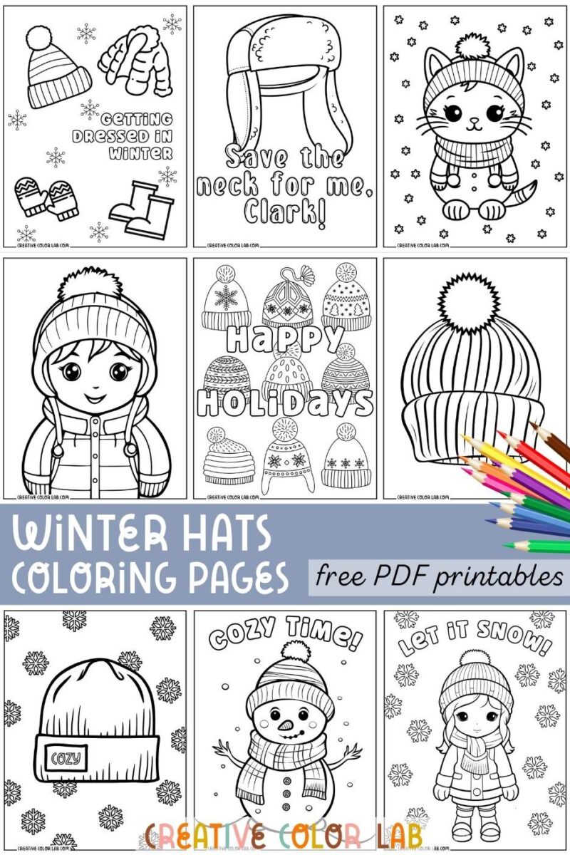 Printable Winter Hat Coloring Pages