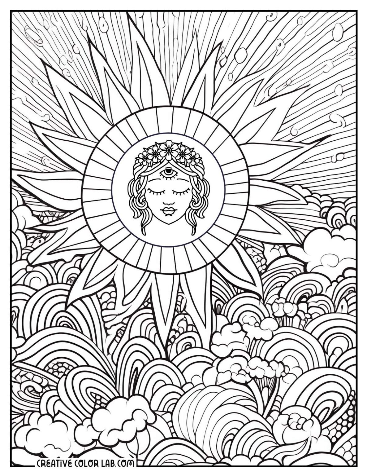 Printable Psychedelic Coloring Pages | Free PDFs