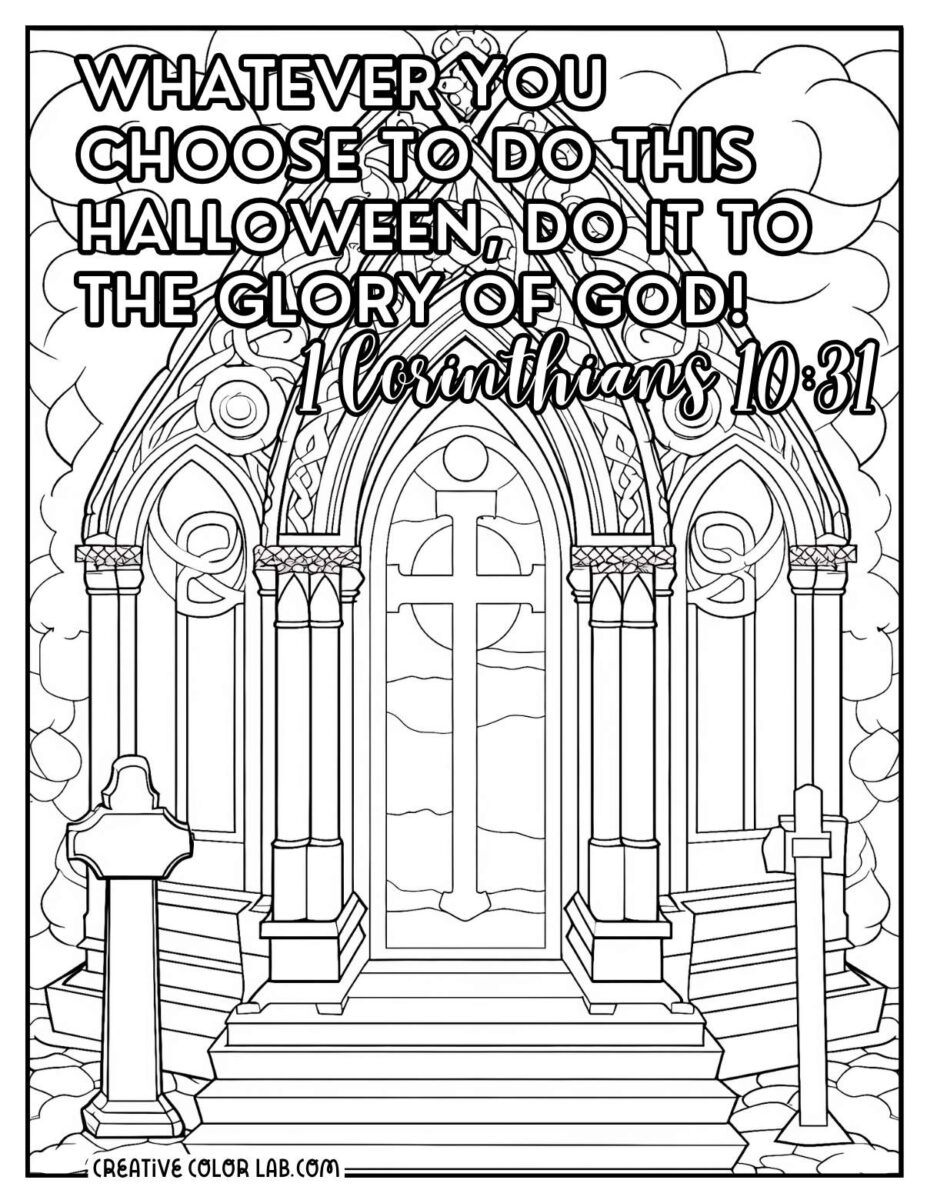 14 Christian Halloween Coloring Pages | Free PDF Printables