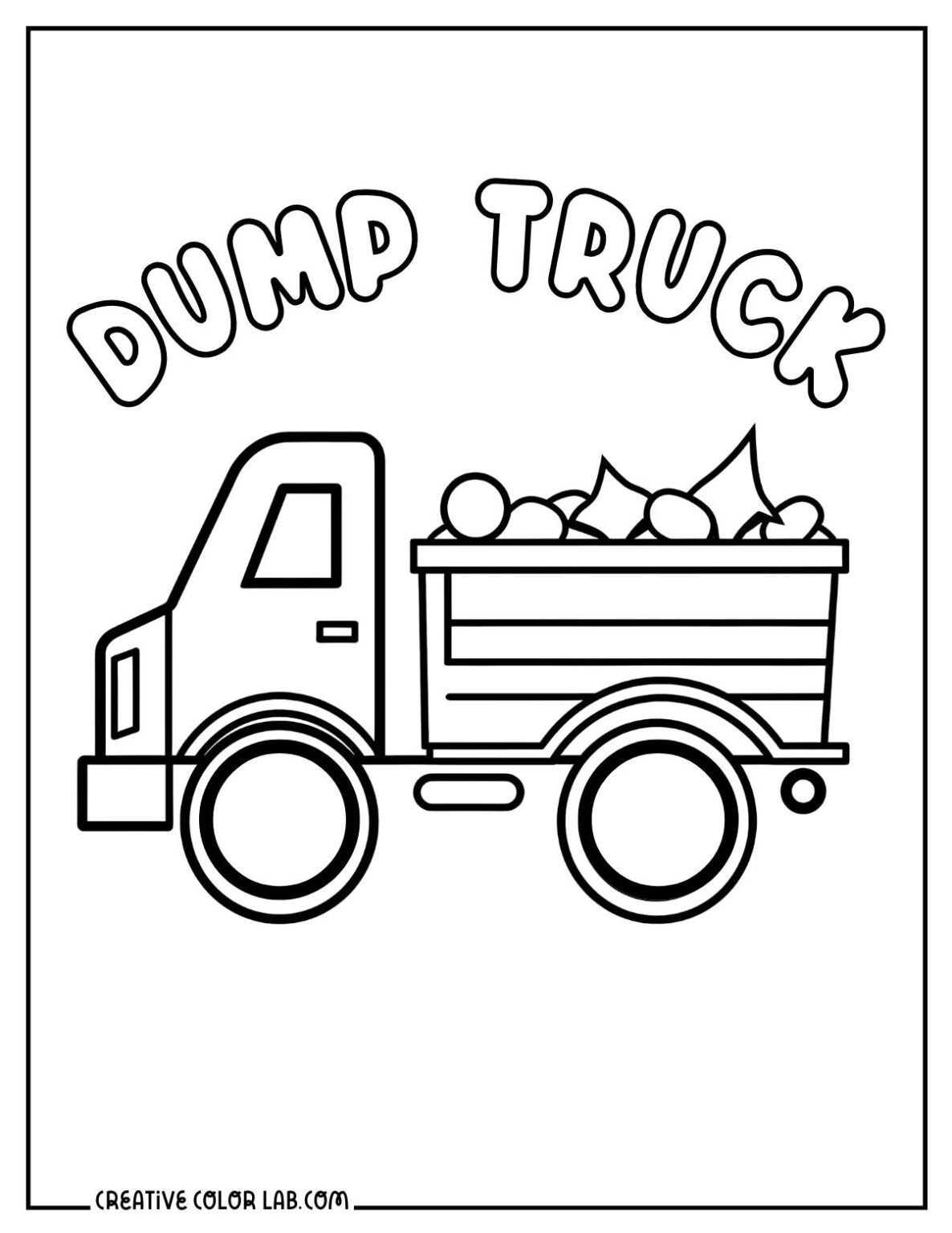 Free Dump Truck Coloring Pages