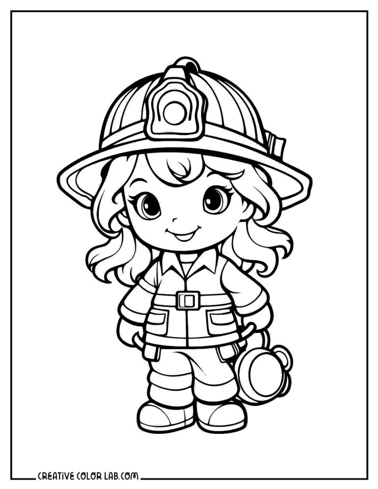 Printable, Free Firefighter Coloring Pages