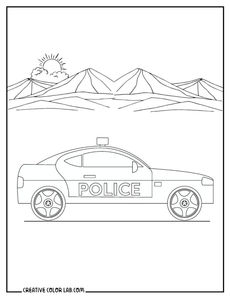 27 Police Car Coloring Pages | Free PDF Printables