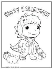 11 Halloween Dinosaur Coloring Pages | Free PDF Printables