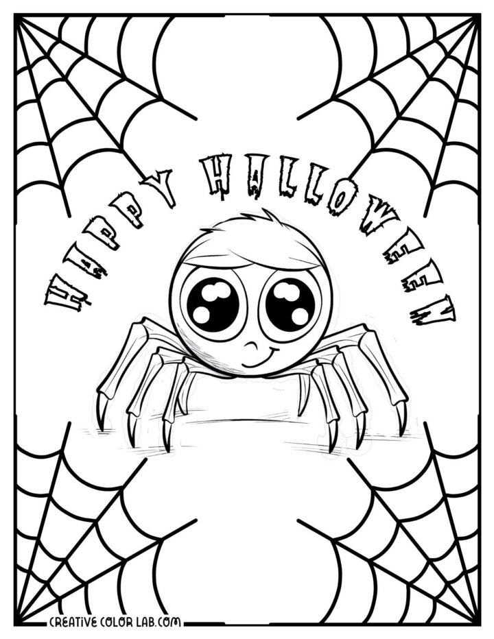 Spider Coloring Pages for Halloween + Beyond