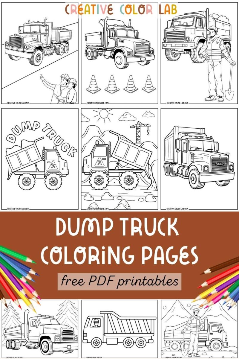 Free Dump Truck Coloring Pages