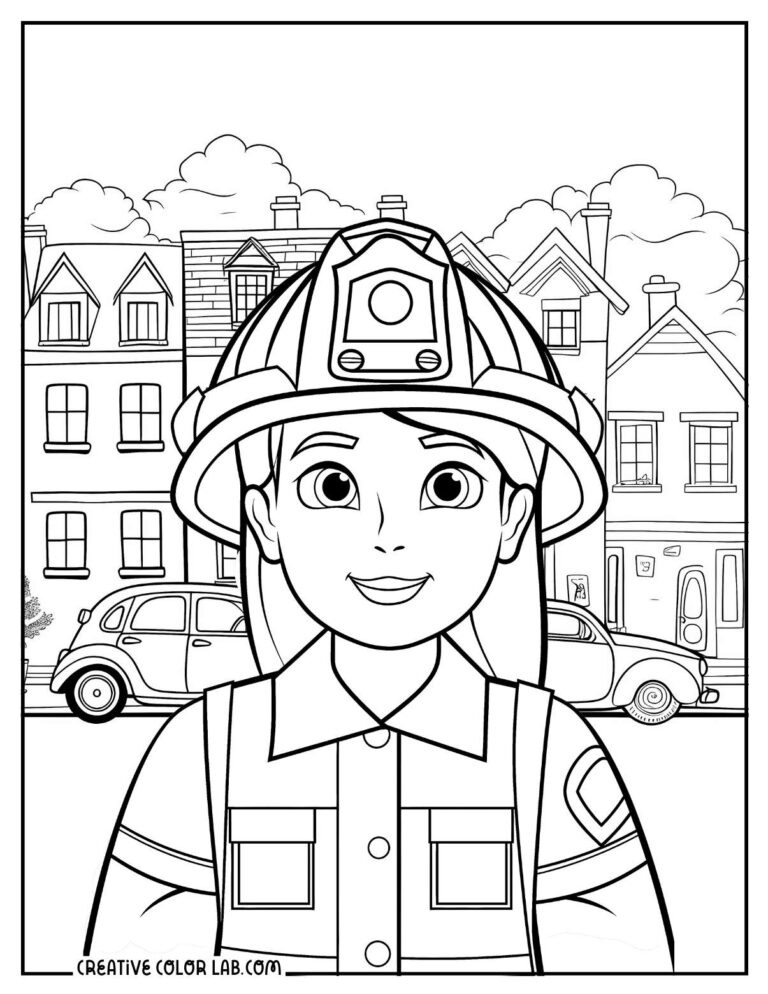 Printable, Free Firefighter Coloring Pages