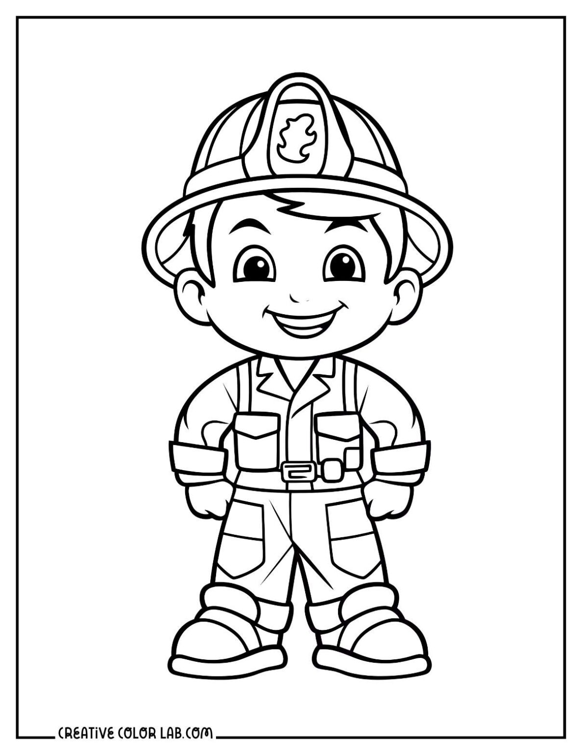 Printable, Free Firefighter Coloring Pages