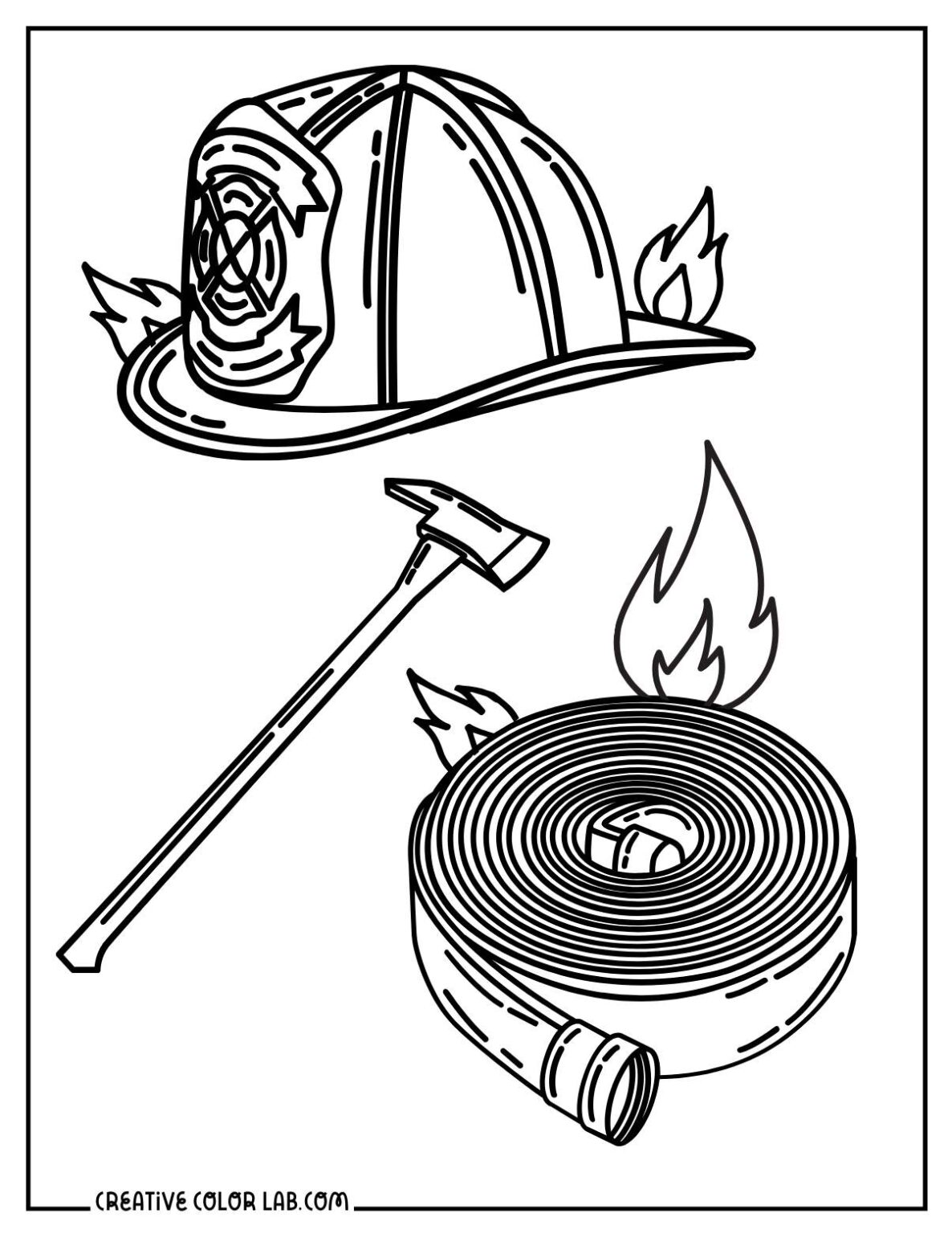 Printable, Free Firefighter Coloring Pages