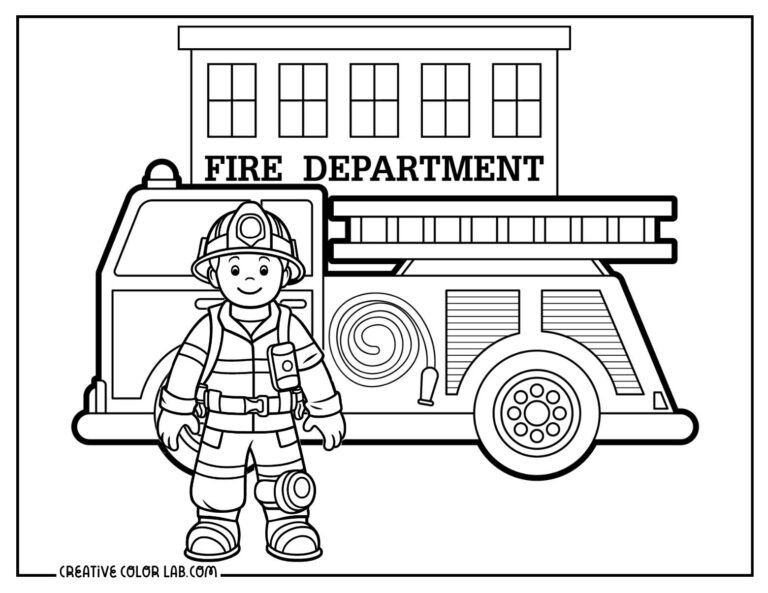 Printable Fire Truck Coloring Pages