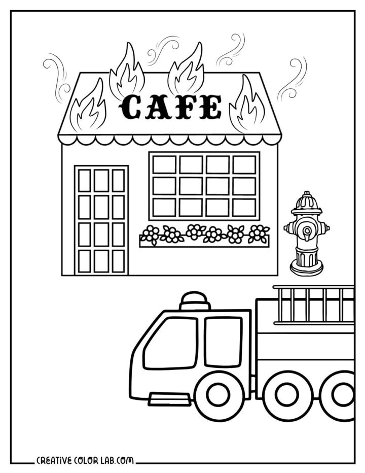 Printable Fire Truck Coloring Pages