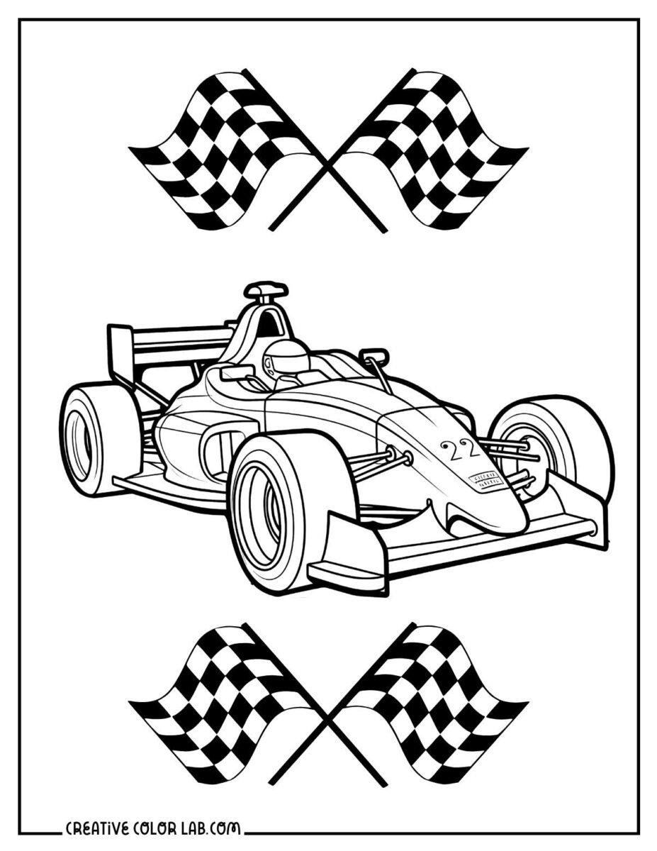 Race Car Coloring Pages | Free Motorsport Printables